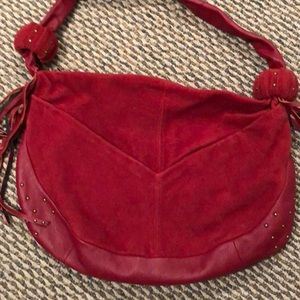 Queen Collection | Bags | Red Suede Queen Collection Shoulder Bag ...